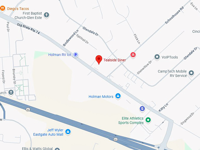 16. tealside diner map