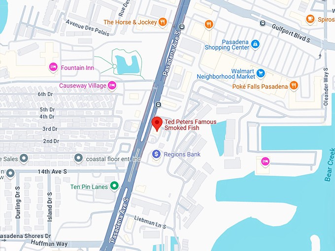 16. ted peters famous smoked fish map