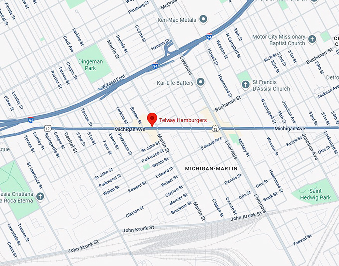 telway hamburgers map