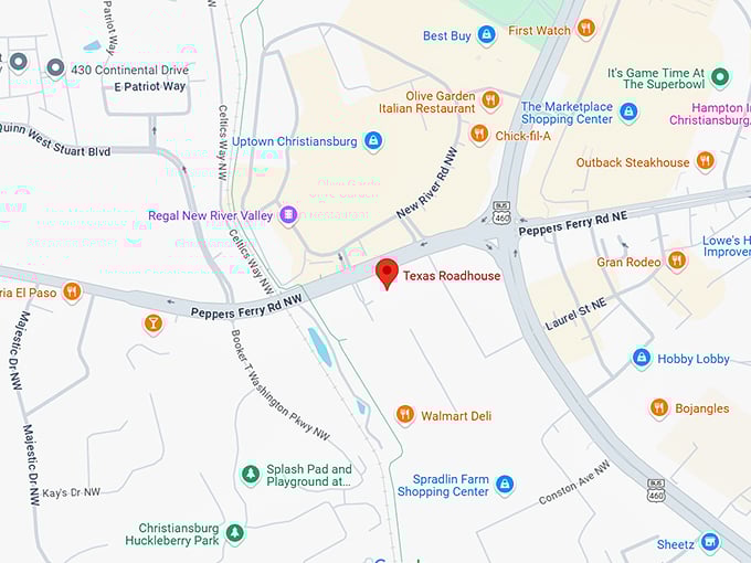 16. texas roadhouse map