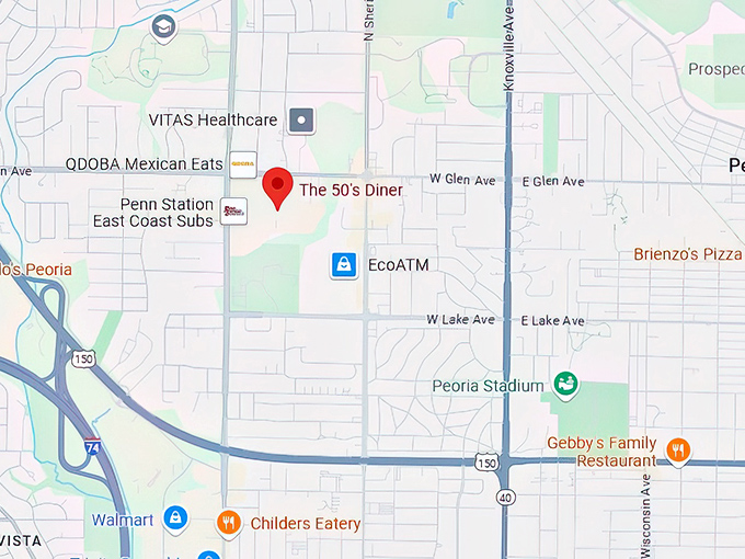 the 50&rsquo;s diner map