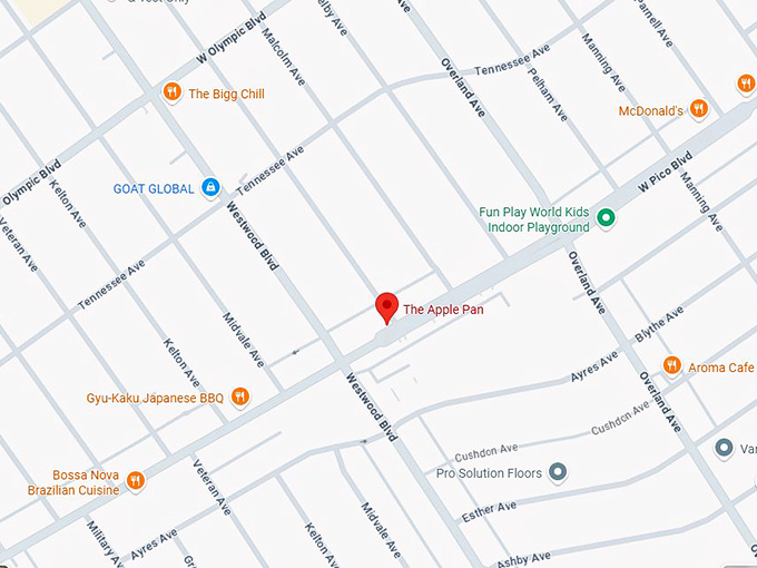 16. the apple pan map