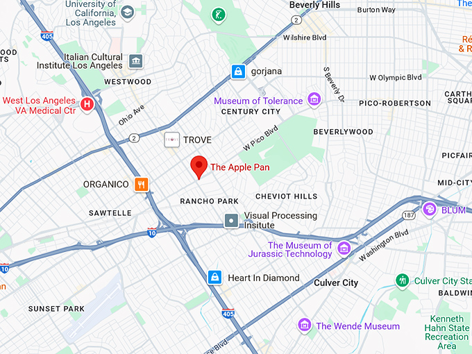 16. the apple pan map