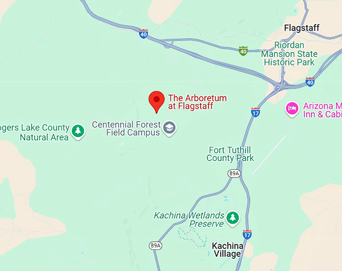 16. the arboretum at flagstaff map