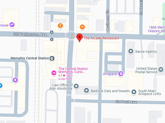 16. the arcade restaurant map