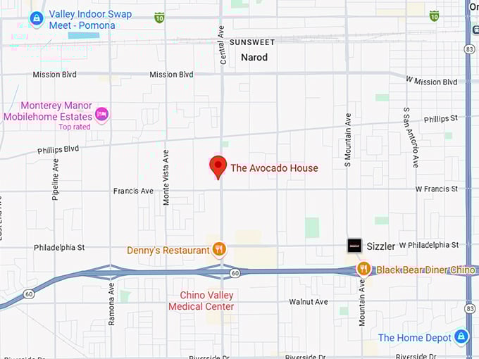 16. the avocado house map