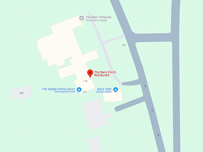 16. the back porch restaurant map