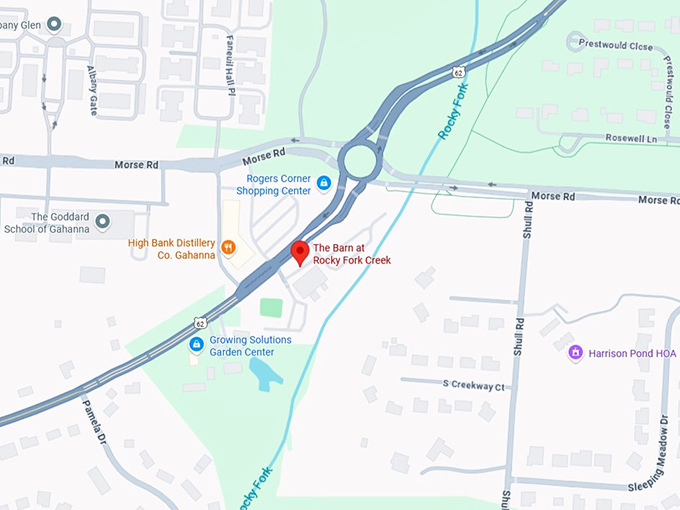 16. the barn at rocky fork creek map