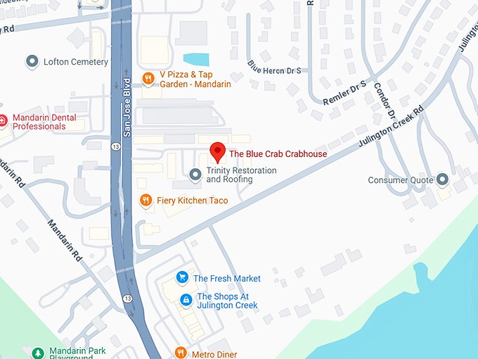 16. the blue crab crabhouse map