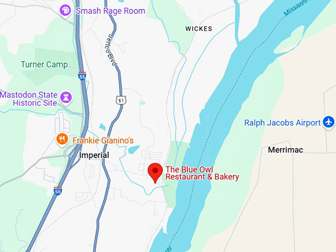 16. the blue owl restaurant & bakery map