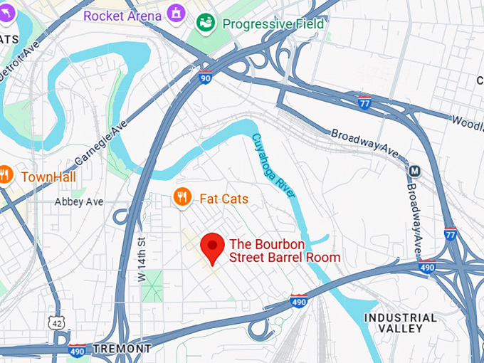 16. the bourbon street barrel room map
