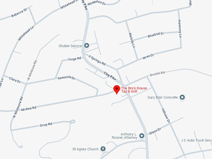 the brick house tap & grill map