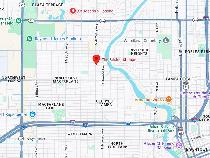 16. the brisket shoppe map