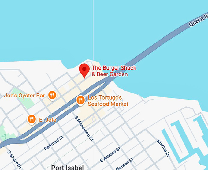 16. the burger shack & beer garden map