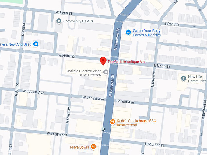 16. the carlisle antique mall map