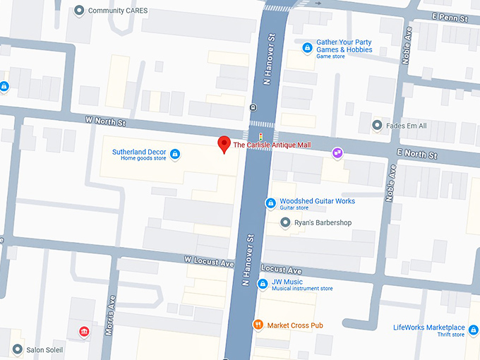 16. the carlisle antique mall map