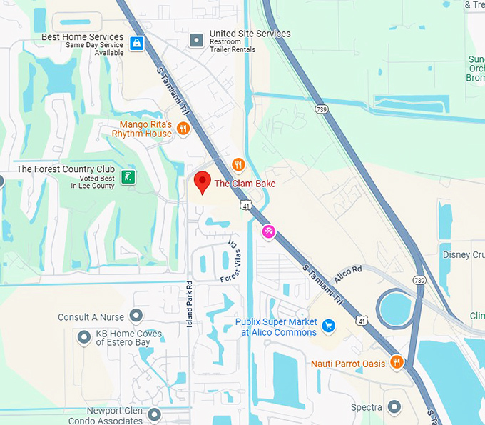 16. the clam bake map