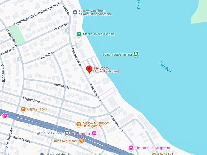 16. the conch house restaurant map
