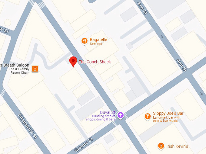 16. the conch shack map