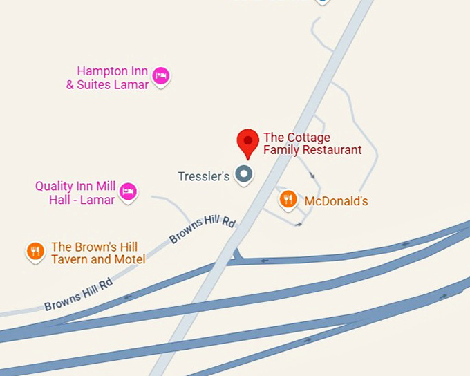 16. the cottage family restaurant map