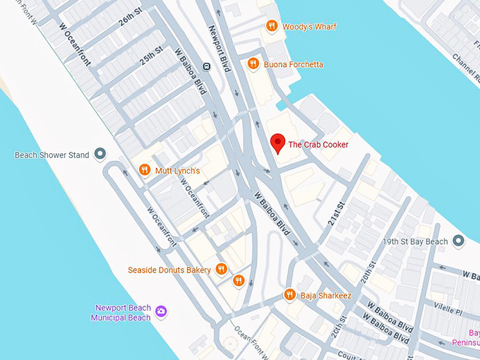 16. the crab cooker map