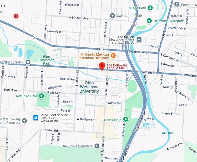 16. the delaware antique mall map