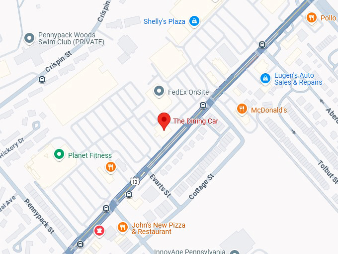 16. the dining car map