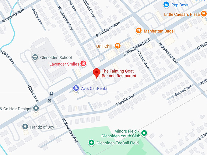 16. the fainting goat bar and restaurant map