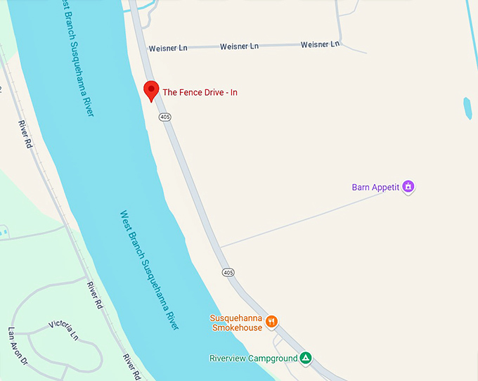 the fence drive in map