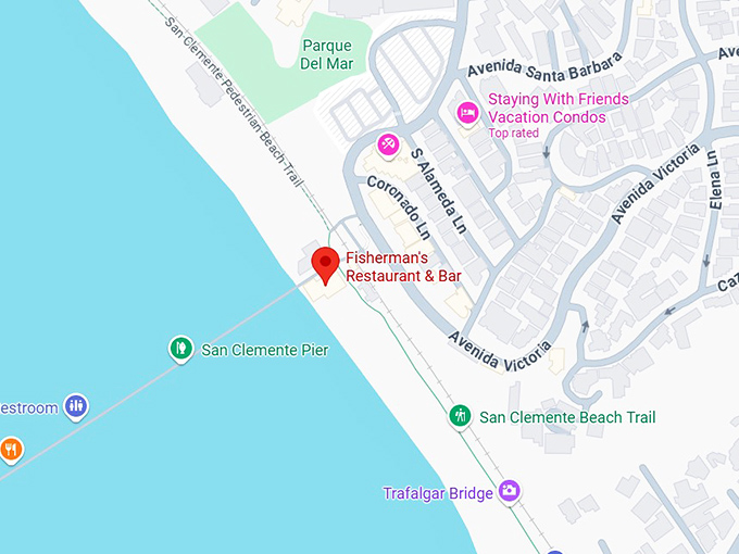 the fisherman&rsquo;s restaurant & bar map