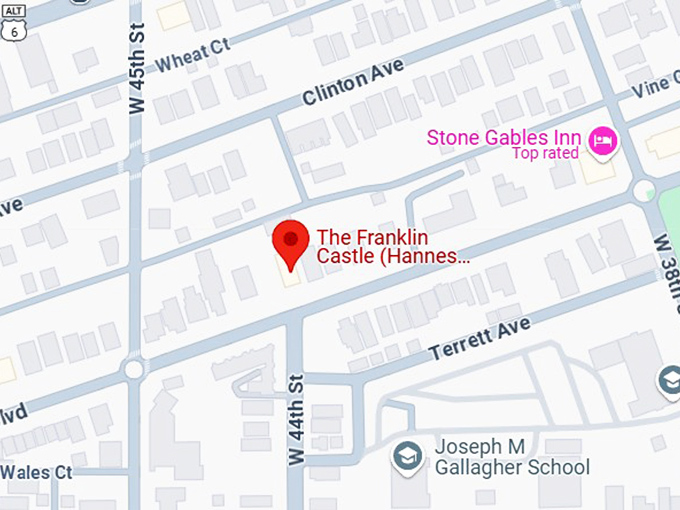 16. the franklin castle (hannes tiedemann house) map