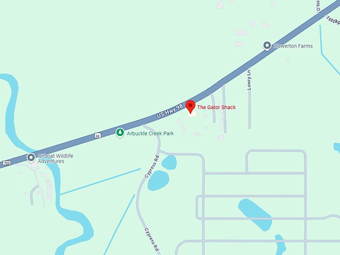 16. the gator shack map