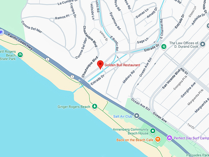 16. the golden bull restaurant map