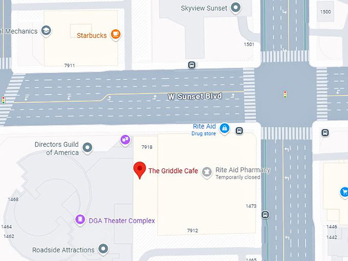 16. the griddle cafe map