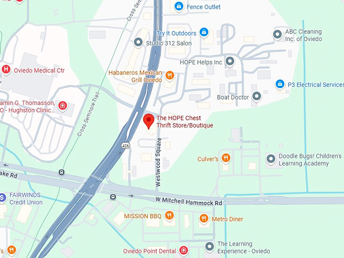 16. the hope chest thrift store boutique map