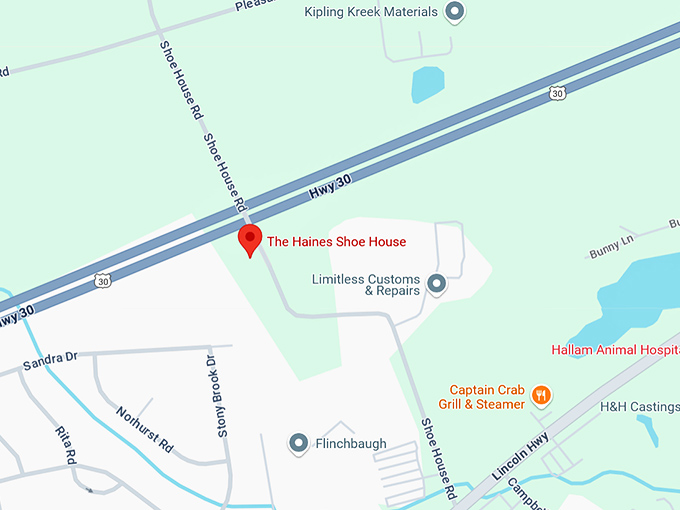 16. the haines shoe house map