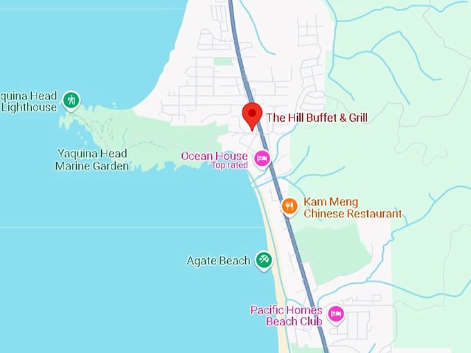 16. the hill buffet & grill map