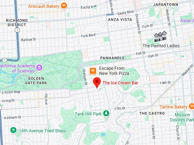 16. the ice cream bar map