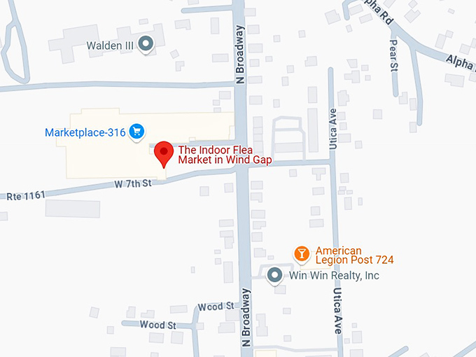 16. the indoor flea market in wind gap map