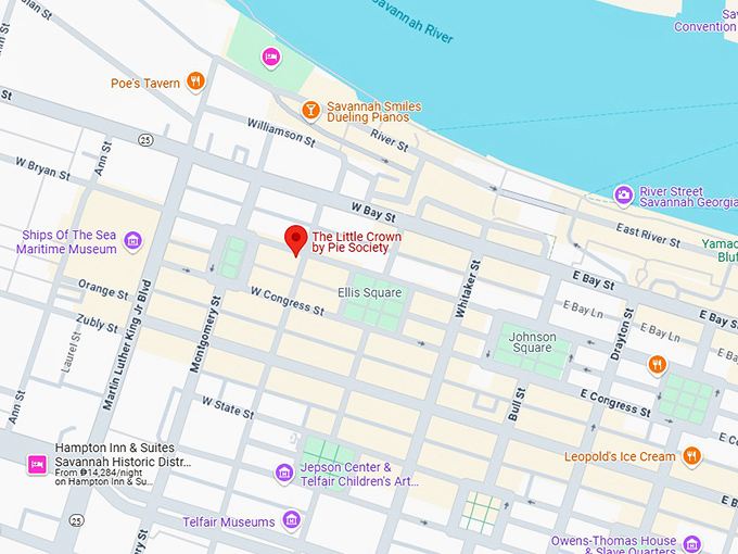 the little crown by pie society map