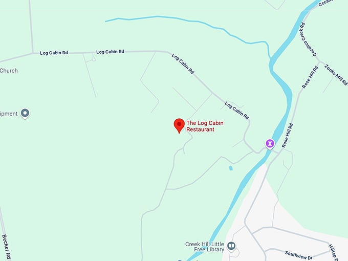 16. the log cabin restaurant map