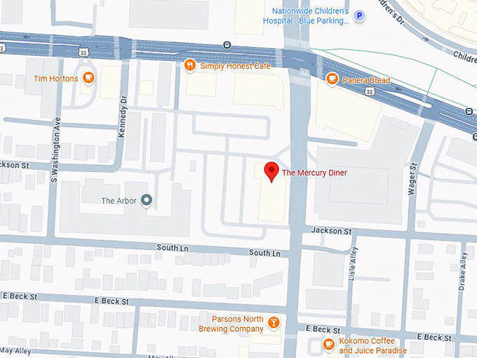 16. the mercury diner map