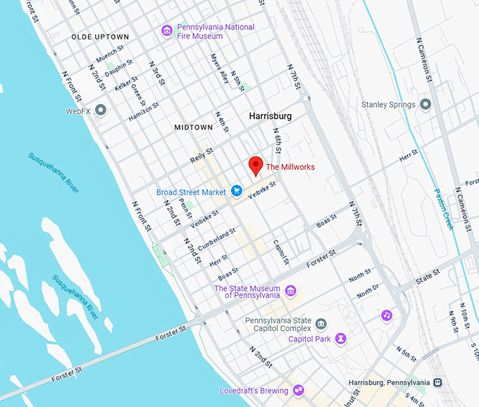 16. the millworks map