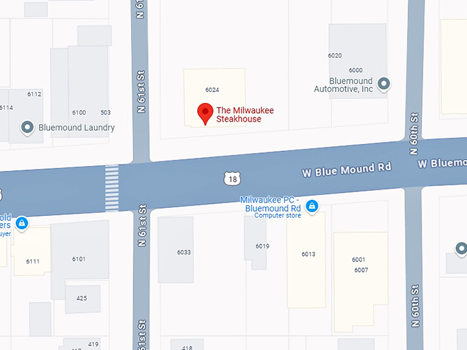 16. the milwaukee steakhouse map
