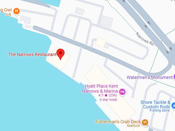 16. the narrows restaurant map