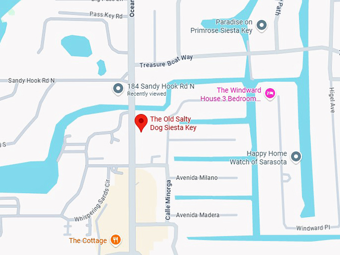 16. the old salty dog siesta key map