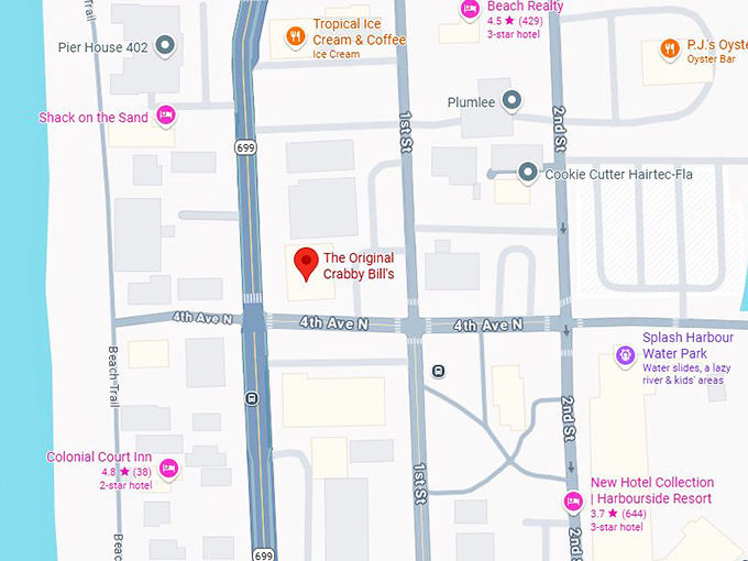 16. the original crabby bill's map