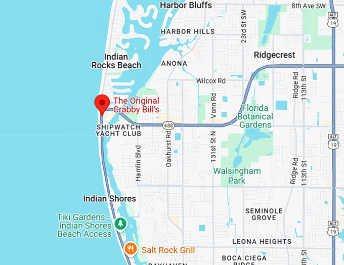 16. the original crabby bill's map