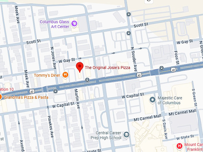 16. the original josie's pizza map