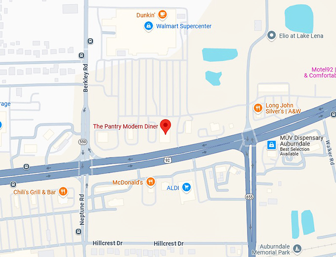 16. the pantry modern diner map